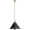 Kelly Wearstler Cleo Pendant in Antique-Burnished Brass and Black with
