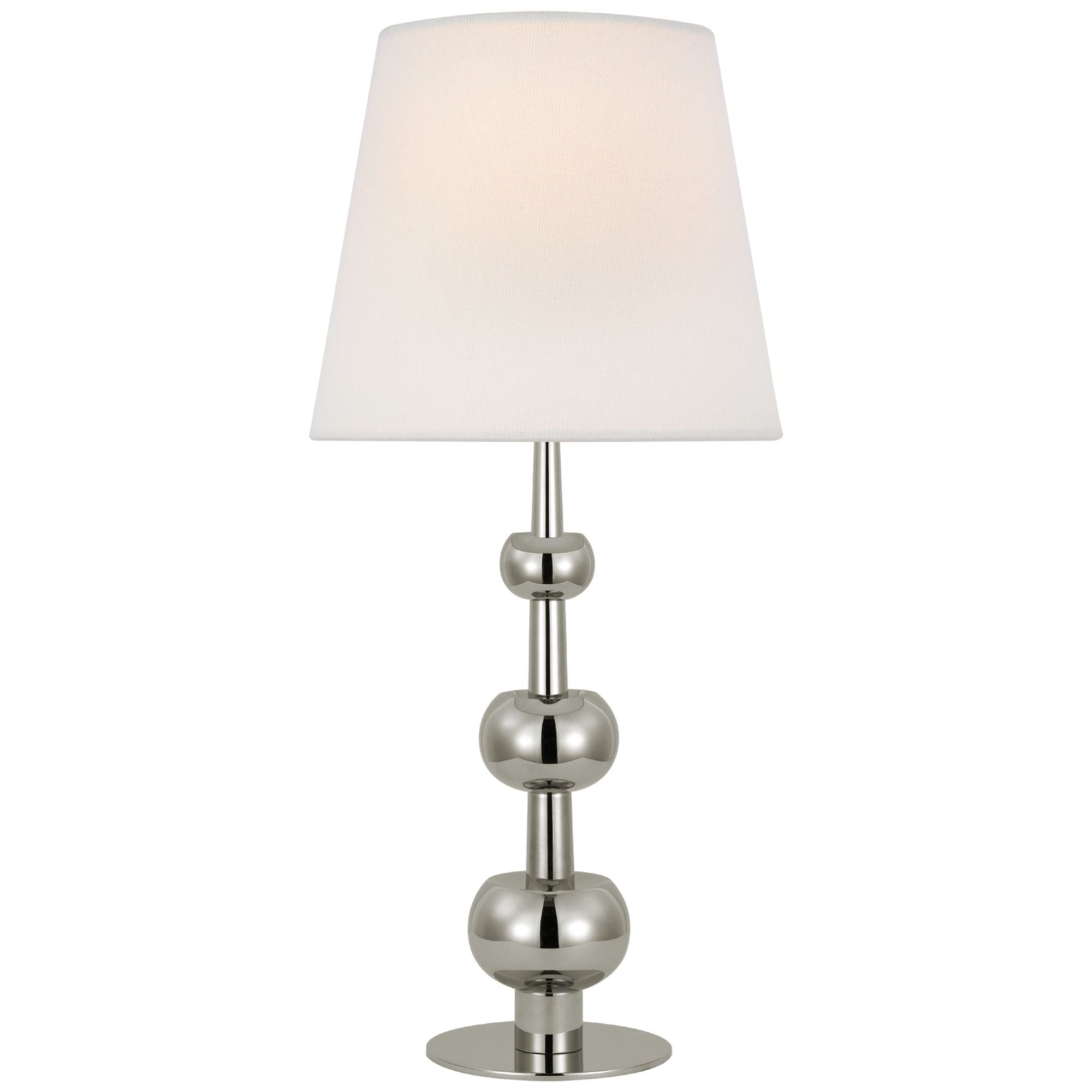 Paloma Contreras Comtesse Medium Triple Table Lamp in Polished Nickel