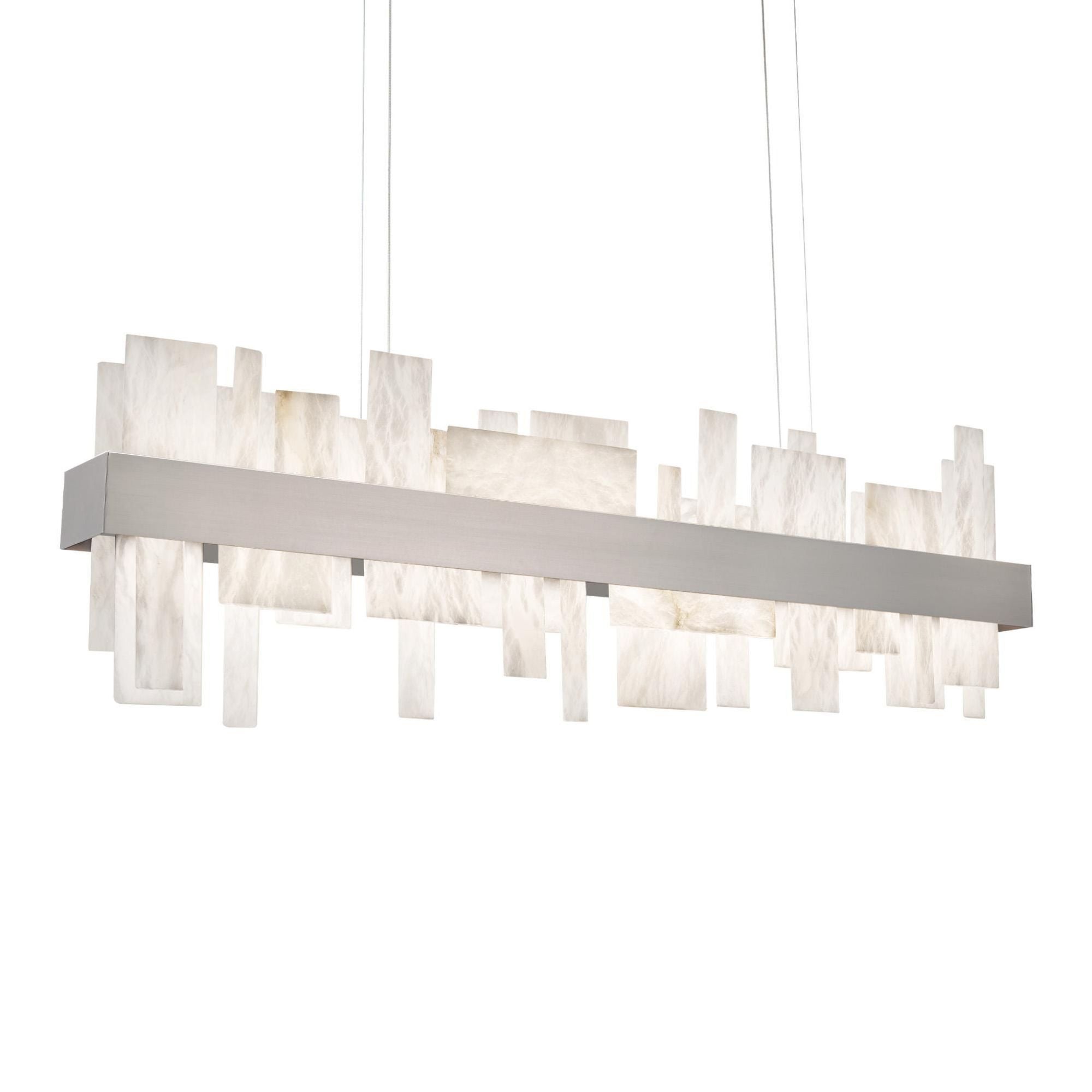 Acropolis 46in LED Linear Chandelier 3000K with Spanish Alabaster in B