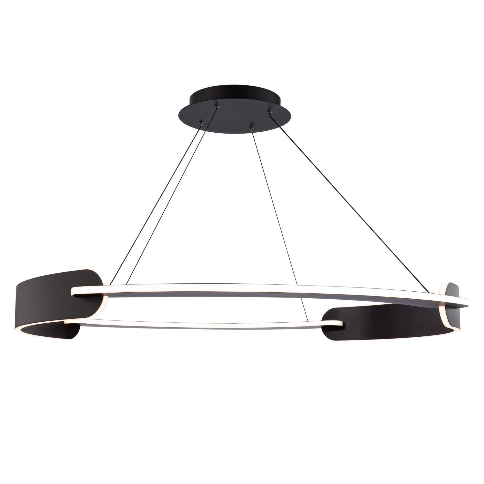 Ilios 42in LED Round Pendant 3000K in Black