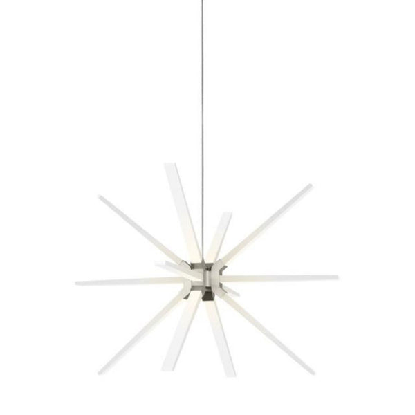 Photon 34 Chandelier Chandeliers 34in LED 3000K Satin Nickel – Foundry ...