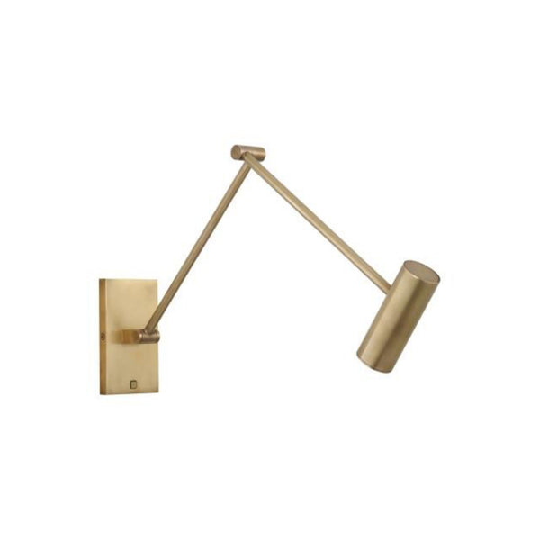 Ponte Medium Task Sconce Wall Collection 1-Light 3000K Natural Brass b
