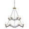 Barry Goralnick Choros Two-Tier Chandelier in Aged Iron Ceiling Light