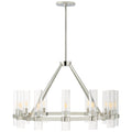 Ian K. Fowler Presidio Medium Chandelier in Polished Nickel with Clear