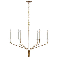 Ian K. Fowler Belfair Large Chandelier in Gilded Iron Ceiling Light W3