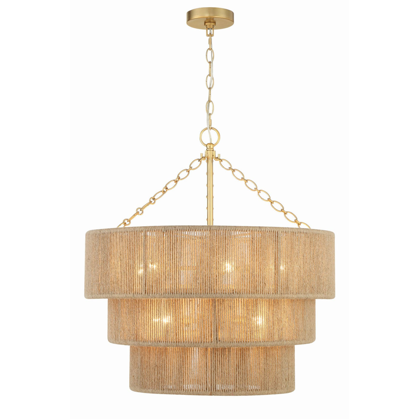 Shyla 24'' Soft Gold Chandelier Tan 24"W x 25.5"H x 24"D