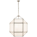 Suzanne Kasler Morris Medium Lantern in Polished Nickel with White Gla