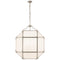 Suzanne Kasler Morris Medium Lantern in Polished Nickel with White Gla