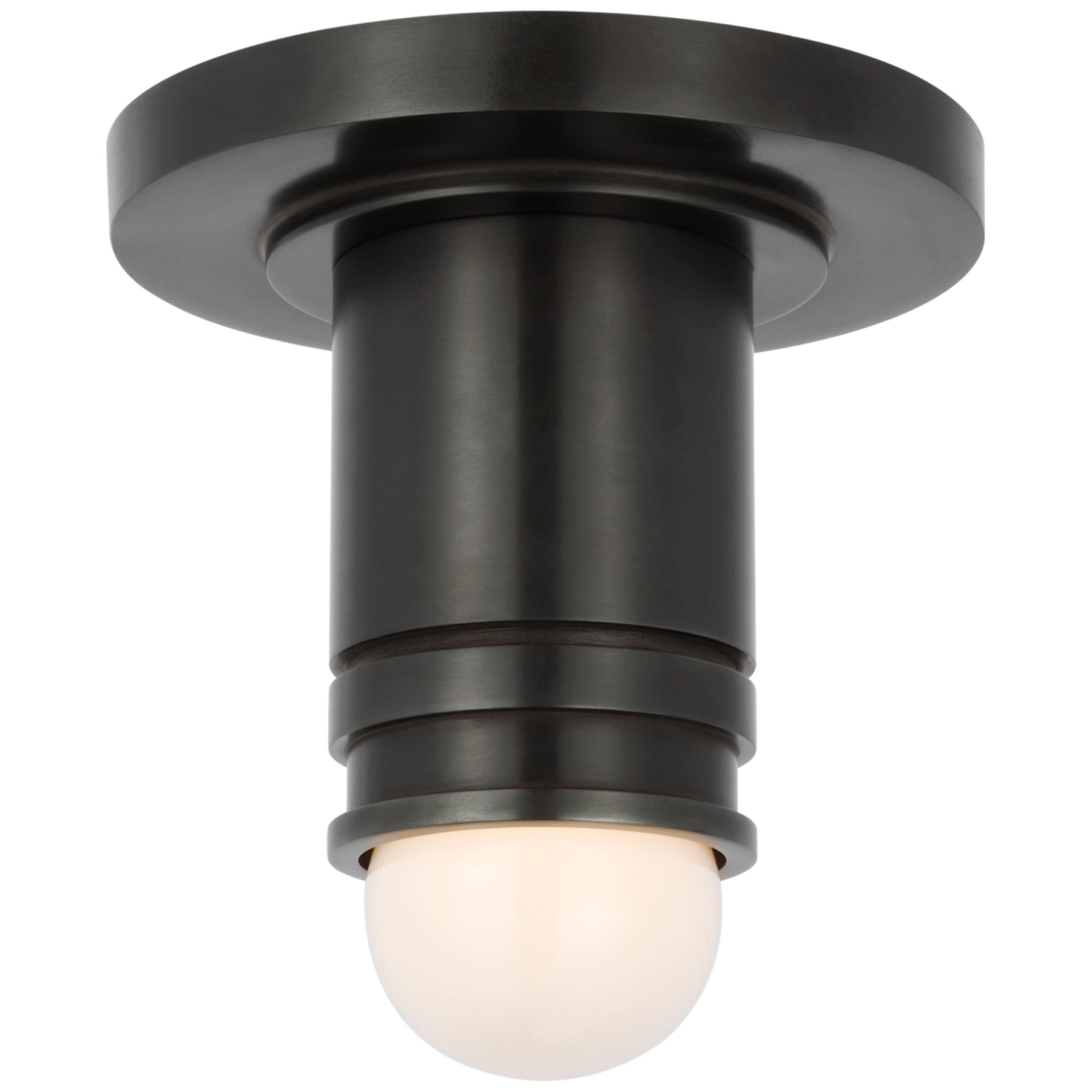 Thomas O'Brien Top Hat Mini Monopoint Flush Mount in Bronze Ceiling Li